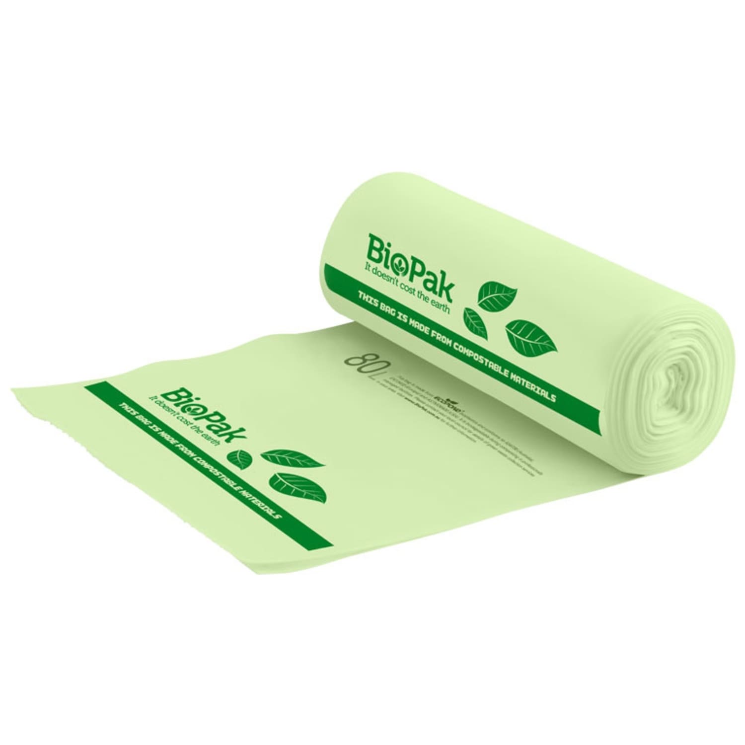 Biopak Bin Liners Bioplastic Biodegradeable 80 Litre Carton/240 - Impact