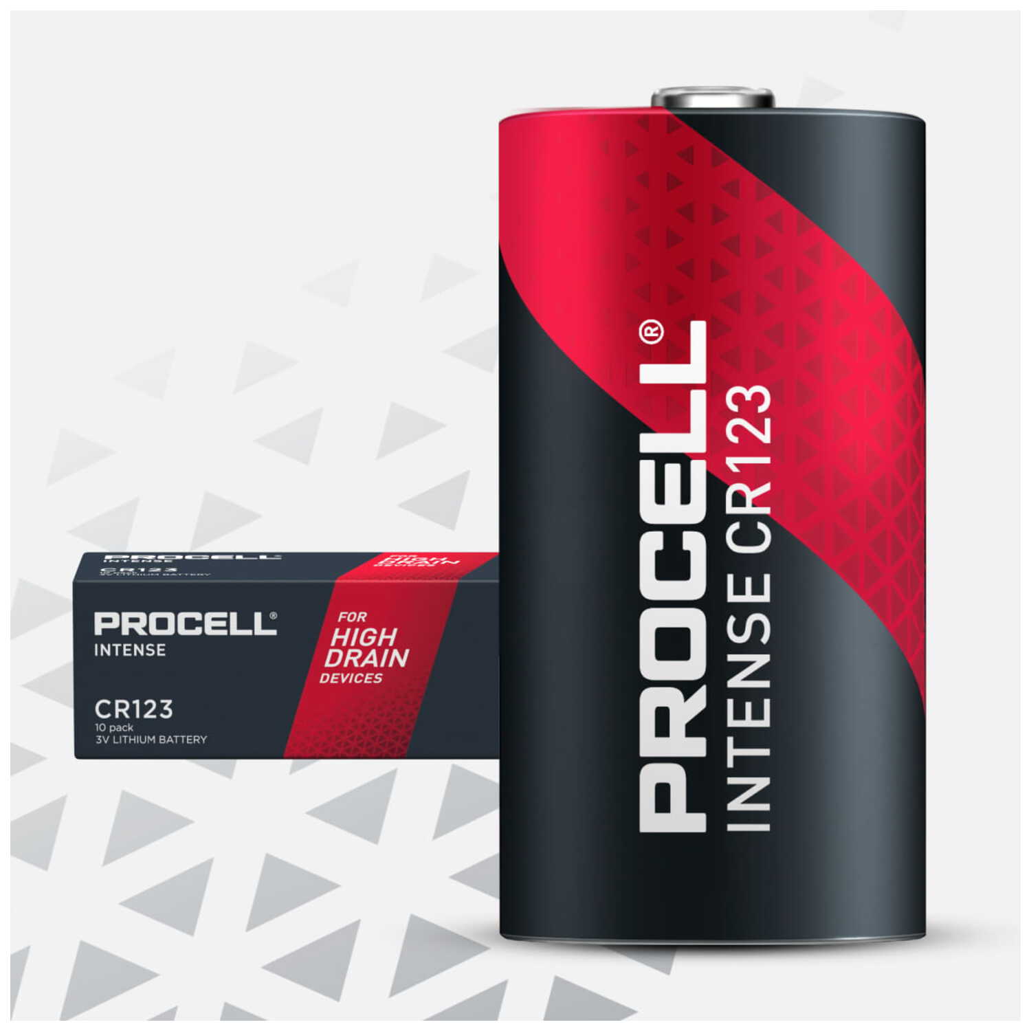 Procell Intense Lithium CR123 Battery (Box of 12) - Impact