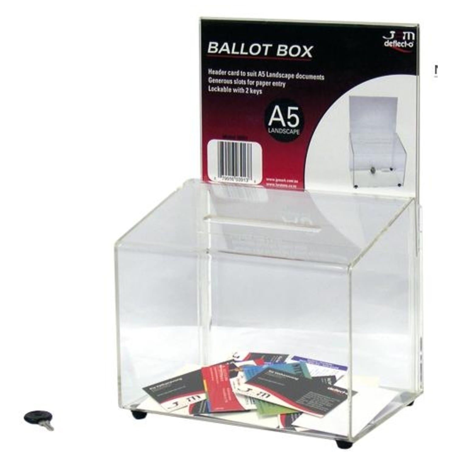 Ballot Box A5 Deflect-O Lockable With Cl - Impact