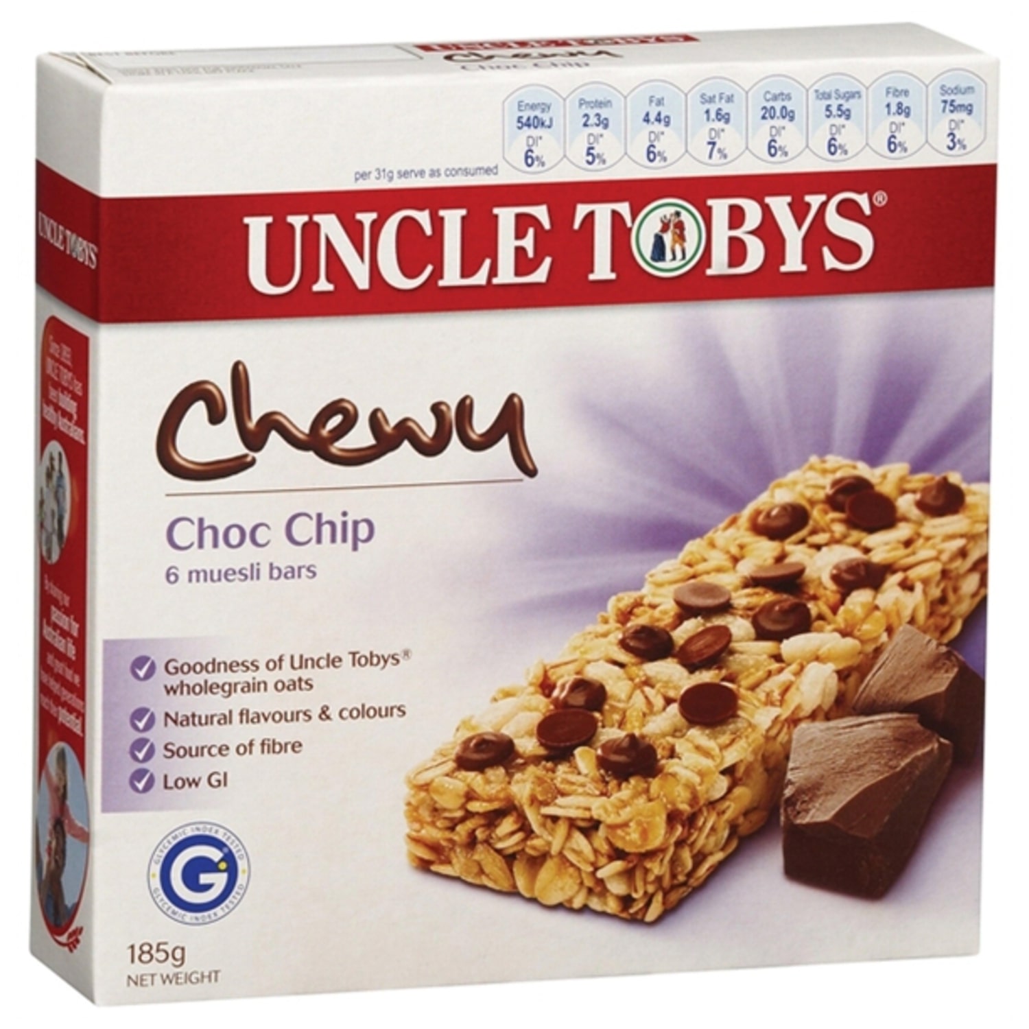 Muesli Bar Uncle Toby's Chewy Chock Chip - Impact