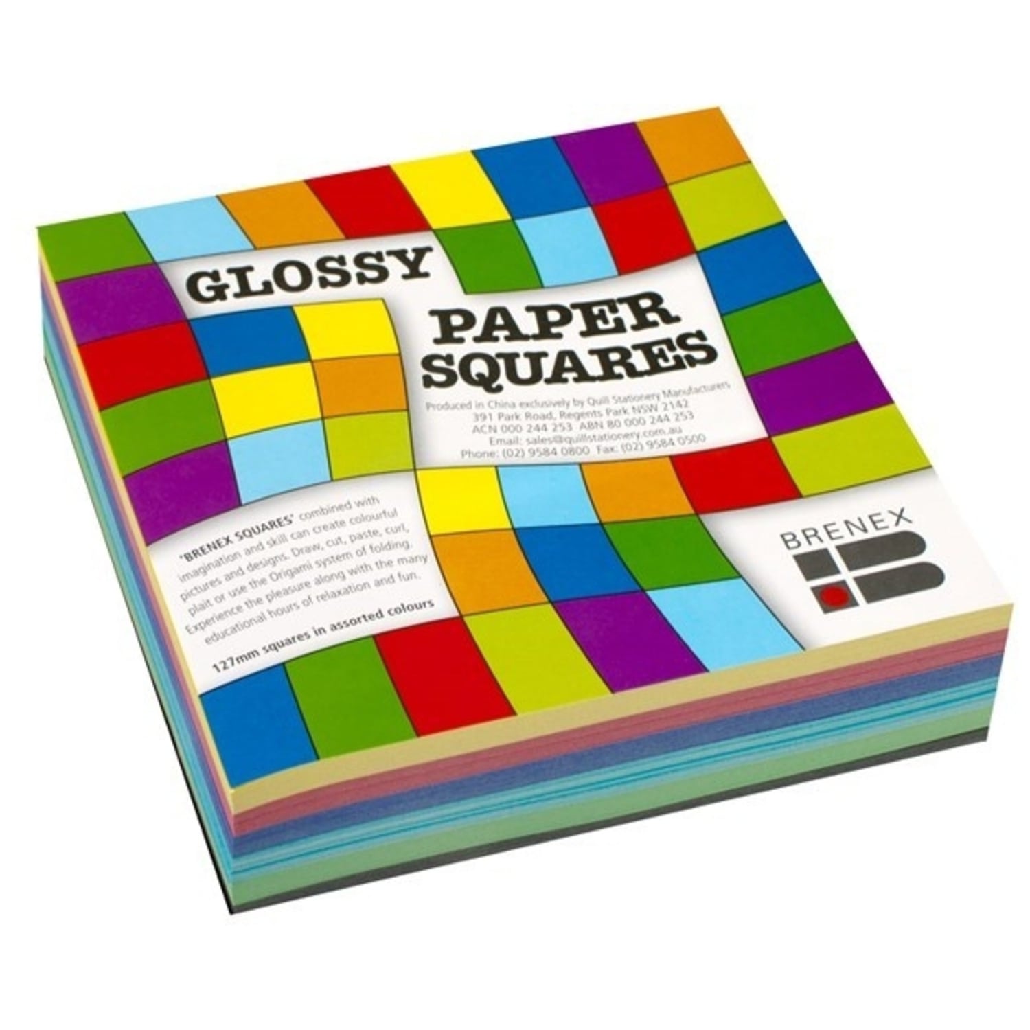 Brenex Glossy Squares 127 x 127mm Single sided - Assorted 360 sheets ...