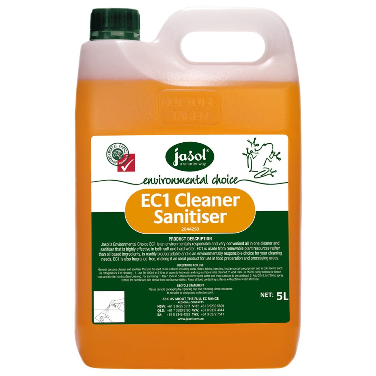 Jasol EC1 Cleaner and Sanitiser 5L - Impact