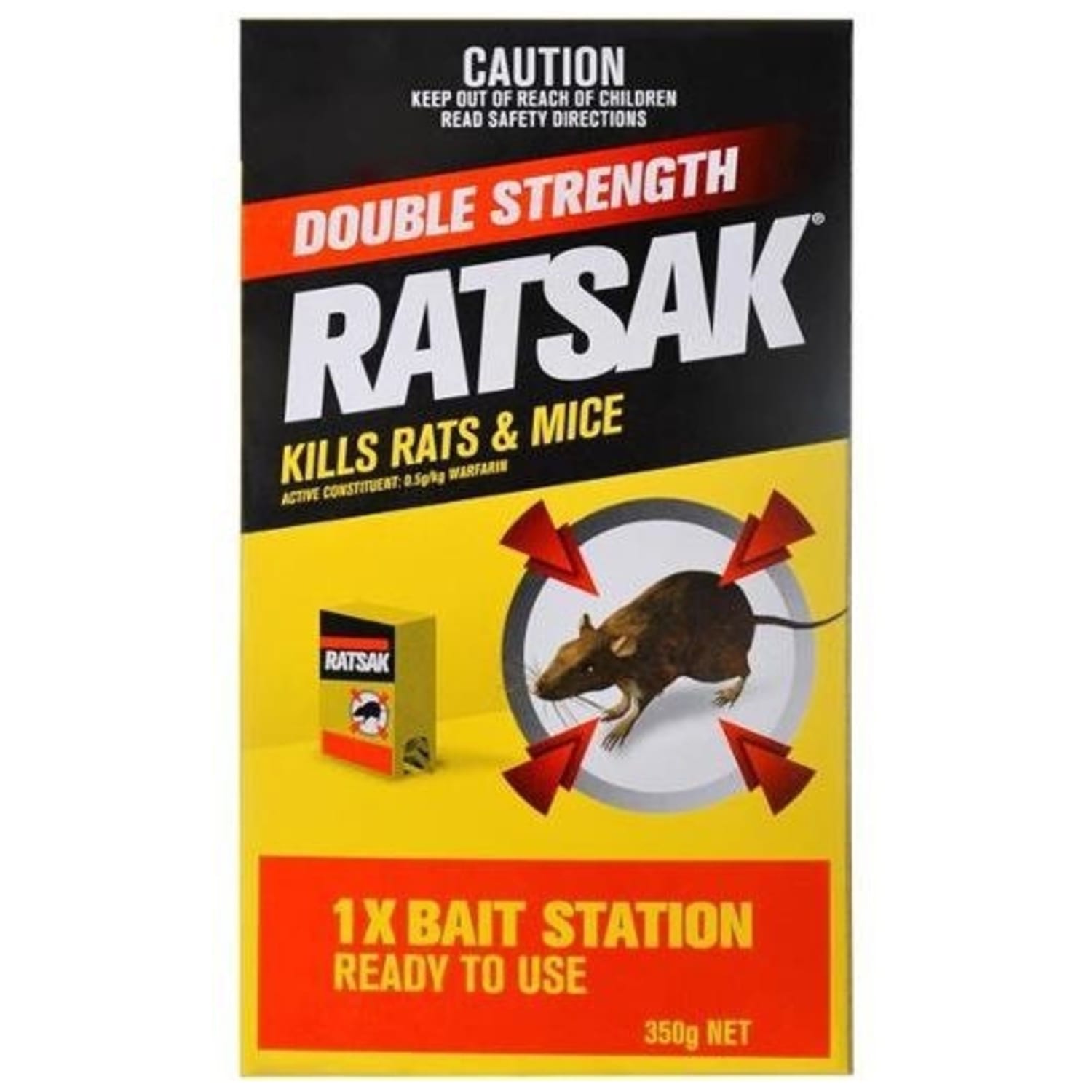 Ratsak Double Strength Rodenticide 350gm - Impact