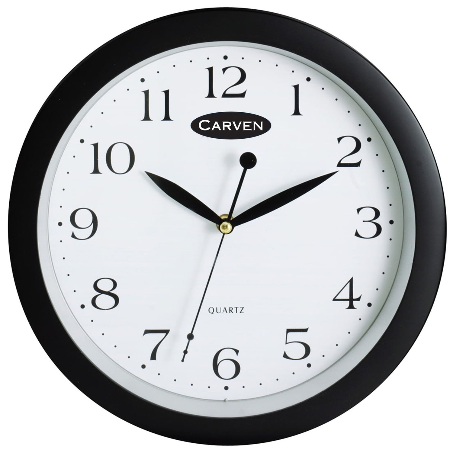 Carven Clock 250mm Black Frame - Impact