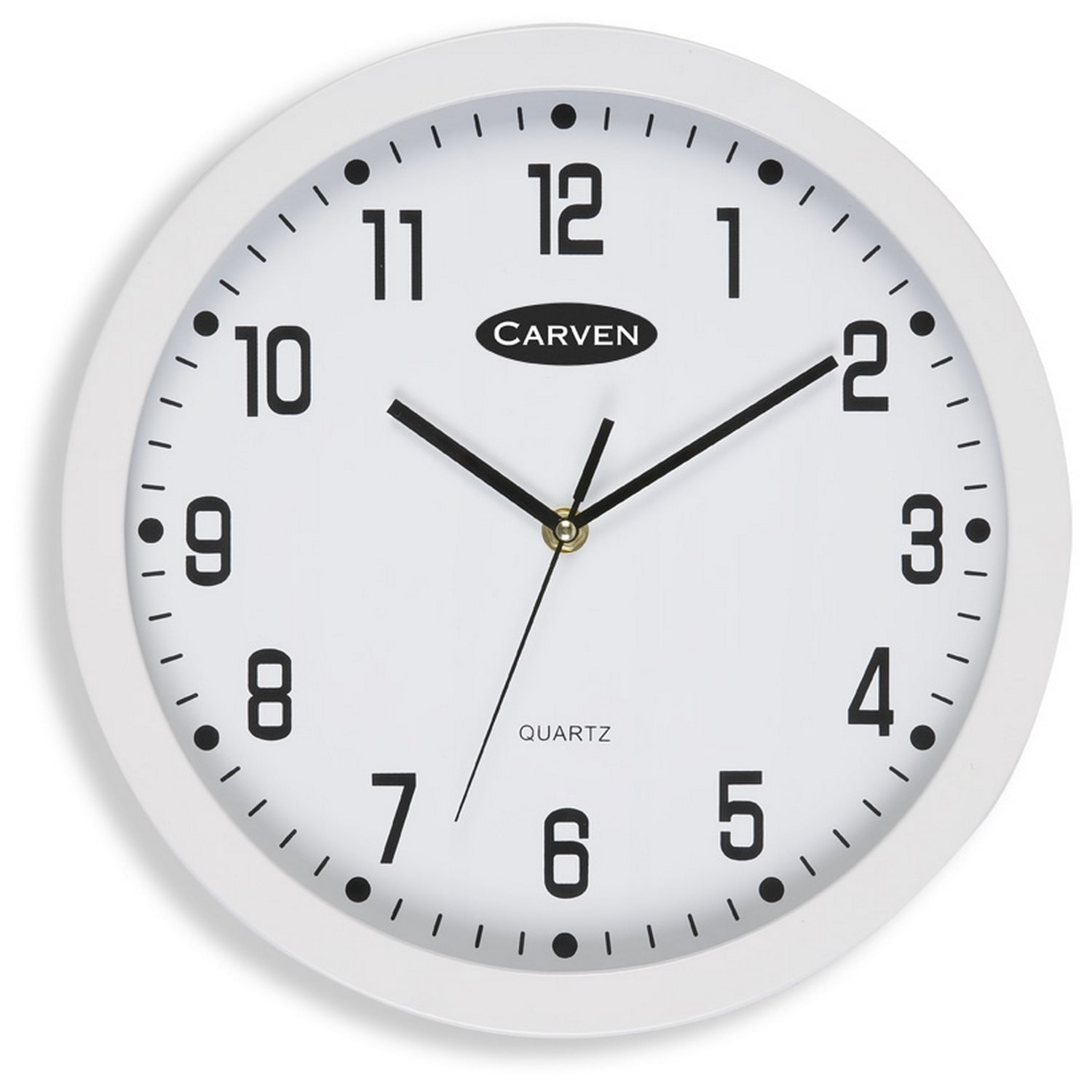 Carven Clock 300mm White Frame - Impact