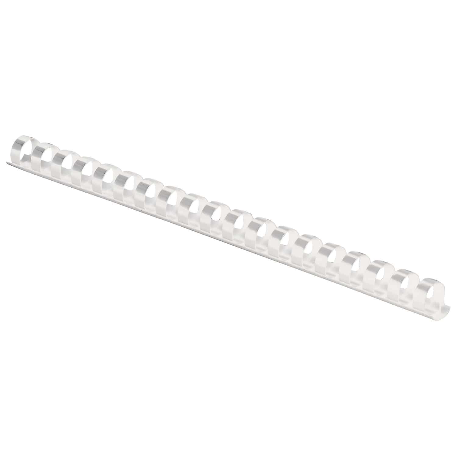 Fellowes 6mm Plastic Binding Combs White Pack of 100 (5345005) - Impact