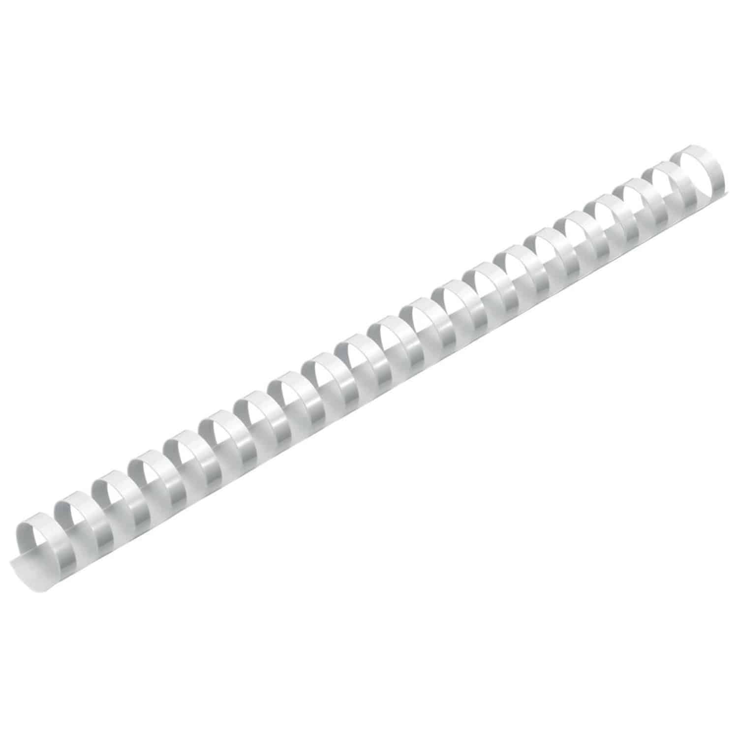 Fellowes 19mm Plastic Binding Combs White Pack of 100 (5347405) - Impact