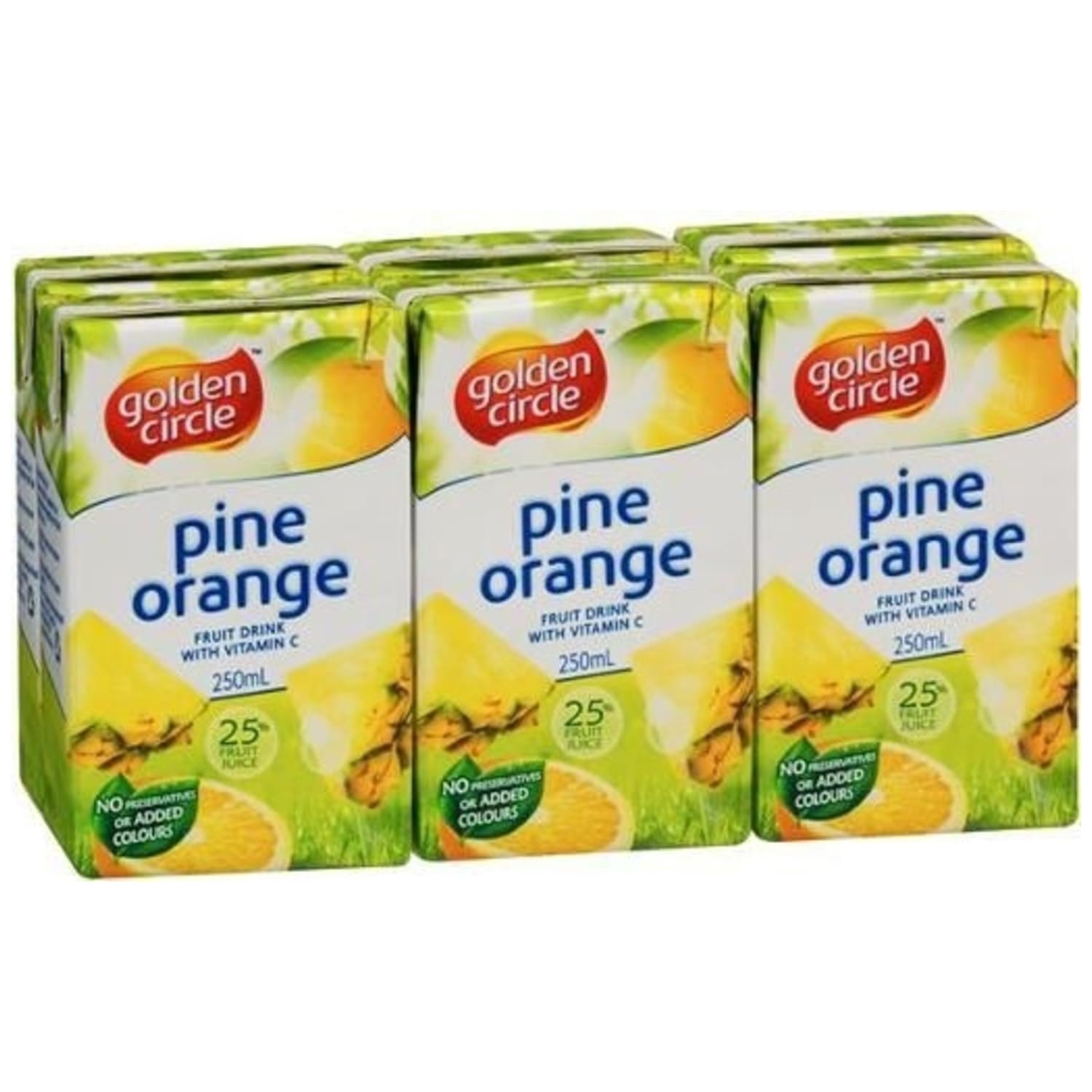 Goldern Circle Juice Popper Pineapple Orange 250ml Pack of 6 - Impact
