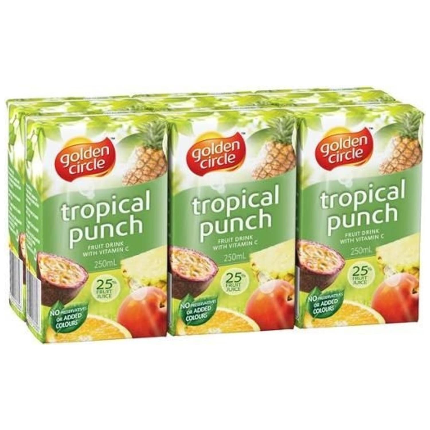 Goldern Circle Juice Popper Tropical Punch 250ml Pack of 6 - Impact