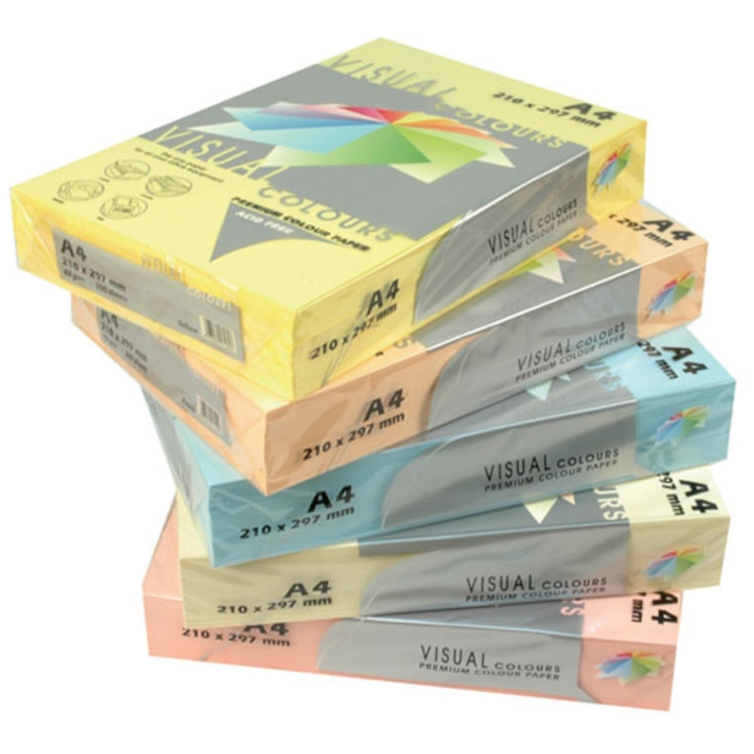 A5 Coloured Copy Paper 80GSM Yellow Ream of 500 sheets - Impact