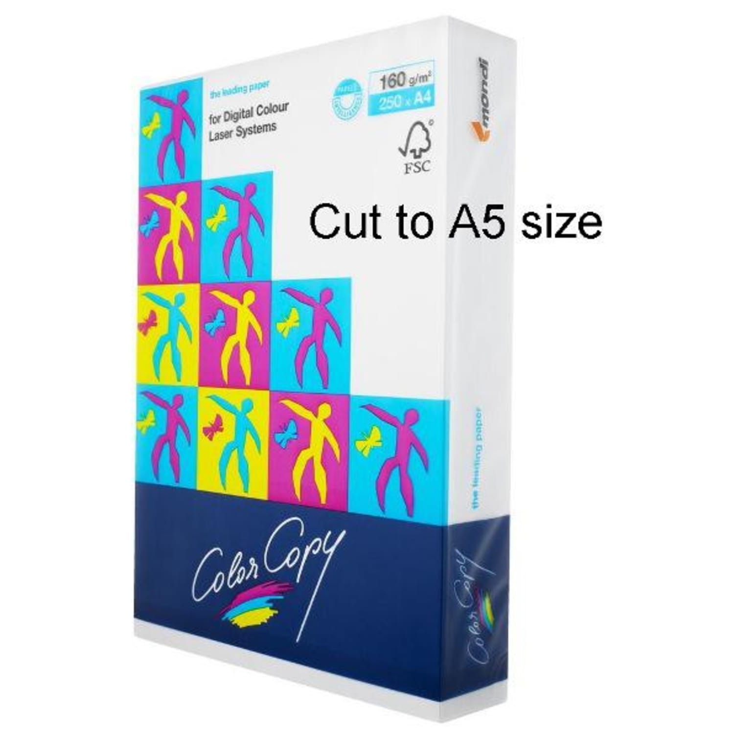 Color Copy Paper A5 160gsm White Pk250 - Impact