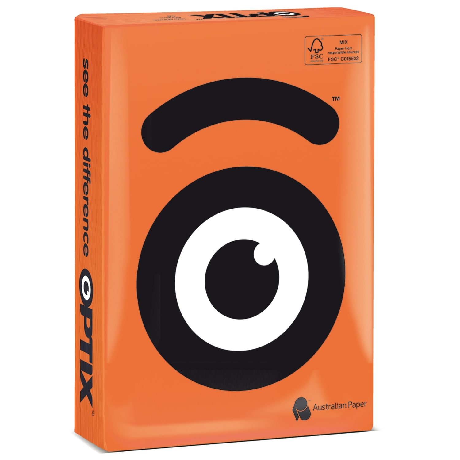 Optix Colour Copy Paper A4 80gsm Janz Orange Ream of 500 sheets - Impact