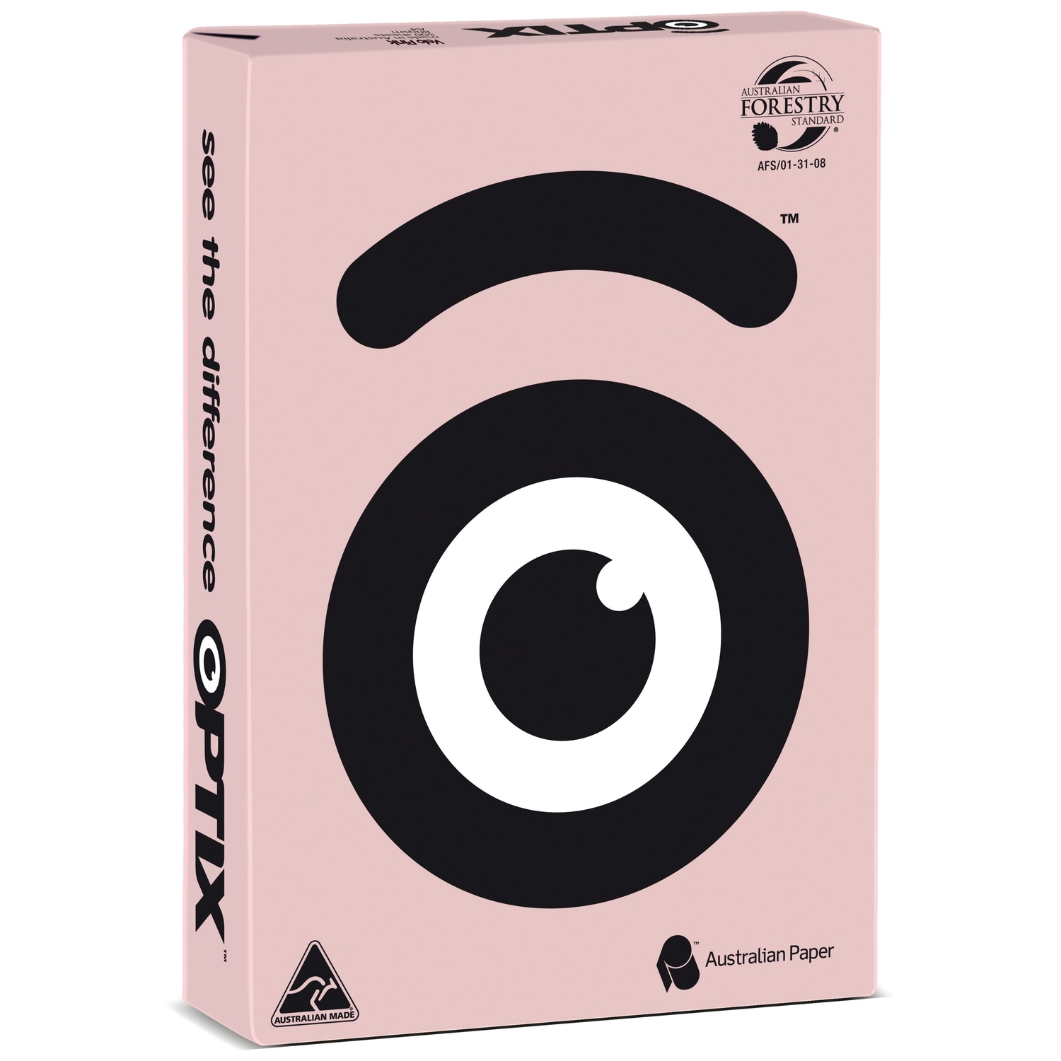 Optix Colour Copy Paper A4 80gsm Velo Pink Ream of 500 sheets - Impact