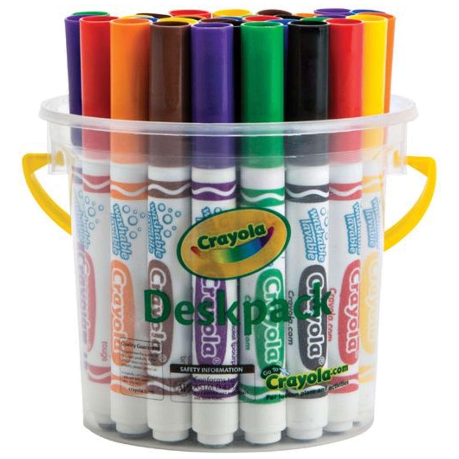 Crayola Ultra Clean Washable Jumbo Markers Bold Colours Desk Pack of 32 ...