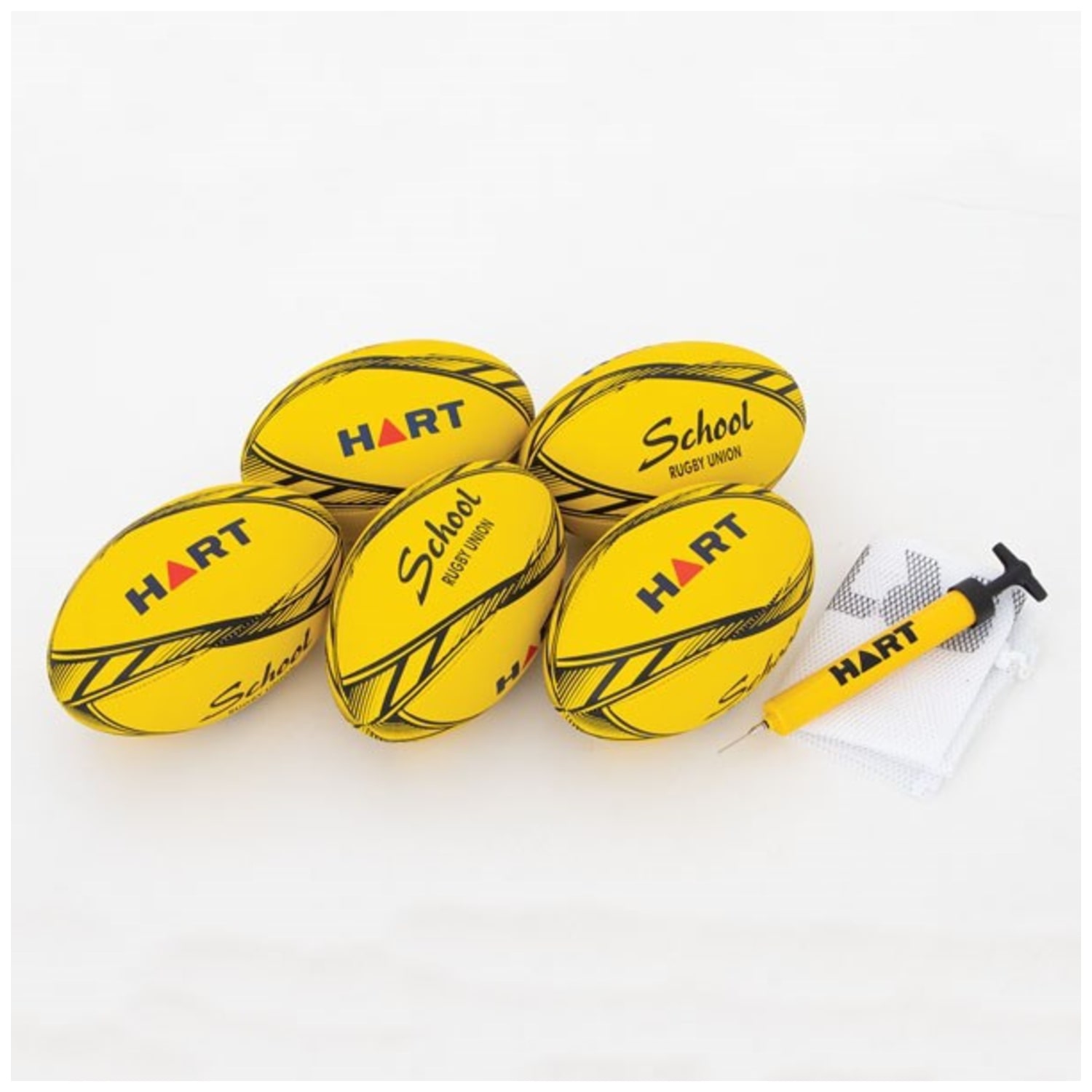 HART School Rugby Union Ball Pack - Size 4 - Impact