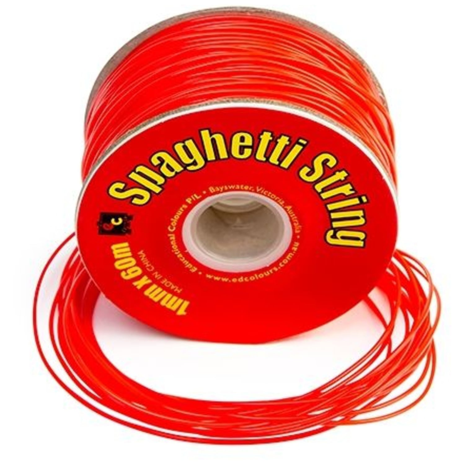 EC Spaghetti String PT1R 1mm x 60m Red - Impact