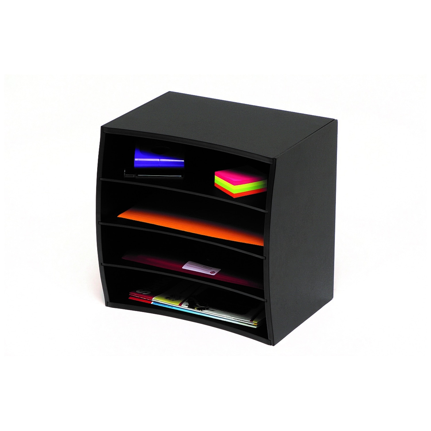 Marbig Desk Organiser Wood Stor-A-File 4 Slot - Impact