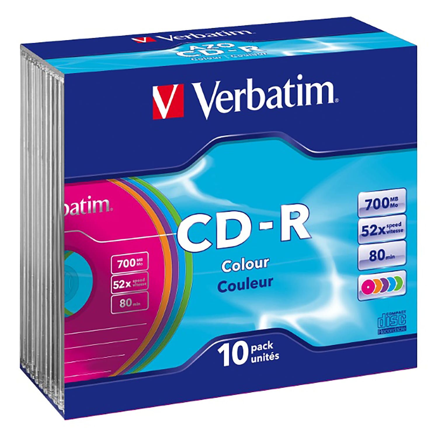 Verbatim Cdr 52x 700 Datalife Plus 10 Pack - Impact