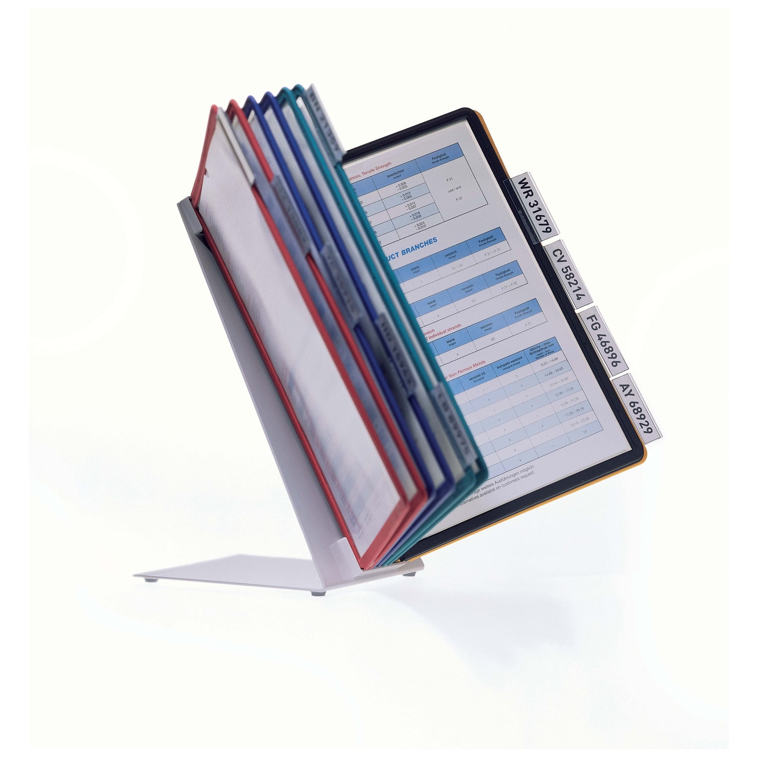 Durable Vario Table 10 A4 Display System With 10 Assorted Panels - Impact