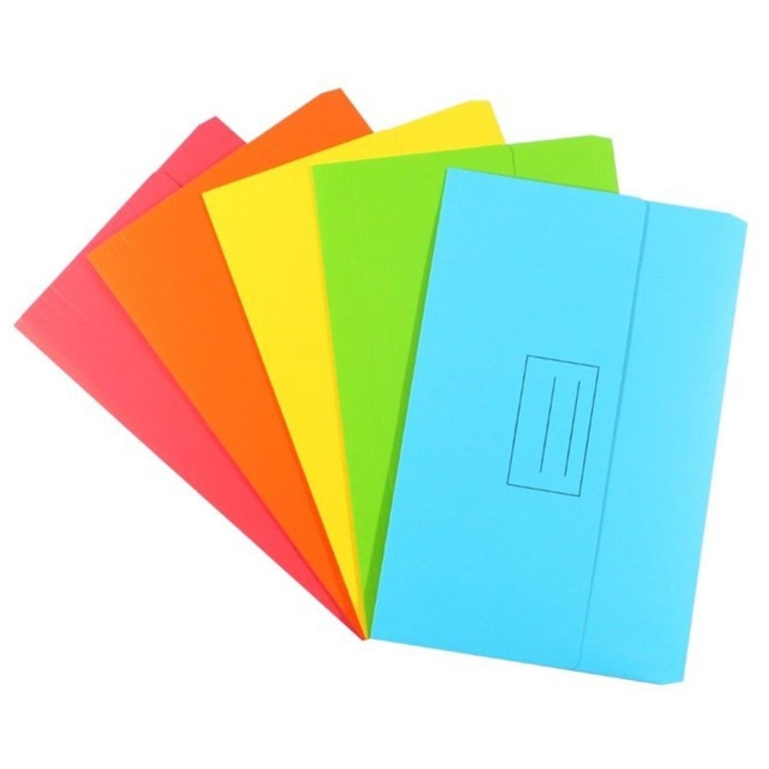 Bantex Document Wallet Board Foolscap 230gsm Assorted Pack of 10 - Impact