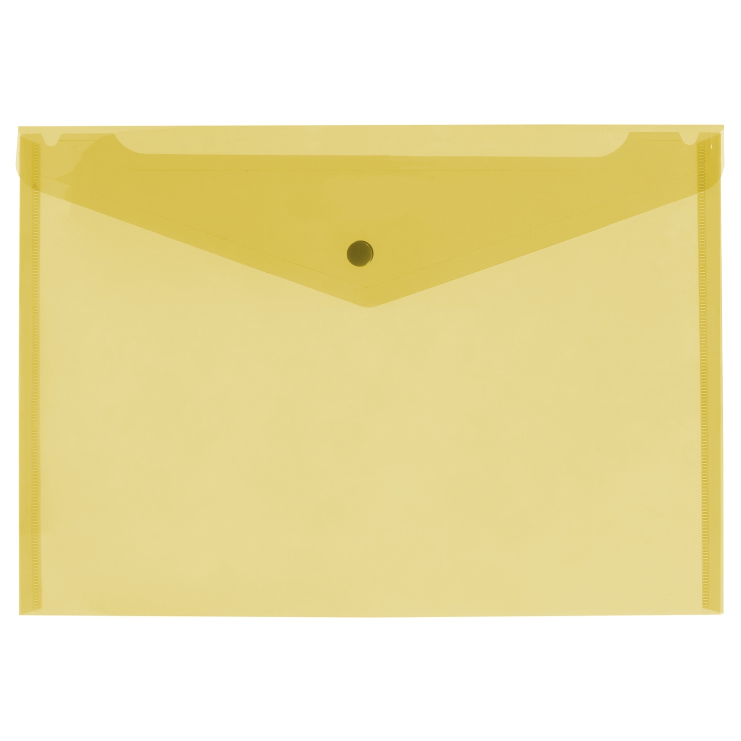Protext Document Wallet NP9590 with Button A4 Yellow - Impact