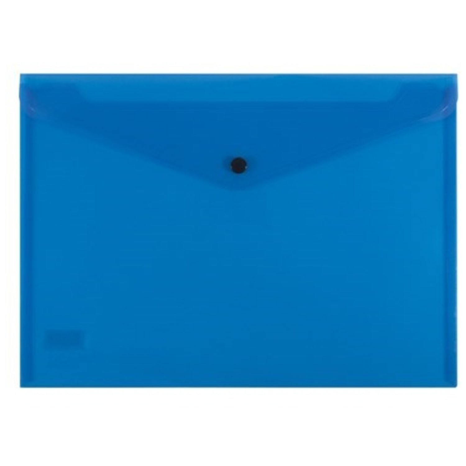 Bantex Document Wallet Standard PP A4 Button Closure - Blue - Impact