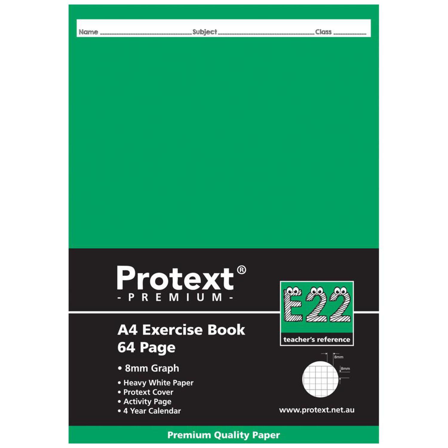 Protext Exercise Graph Book 8mm 64p A4 - Impact