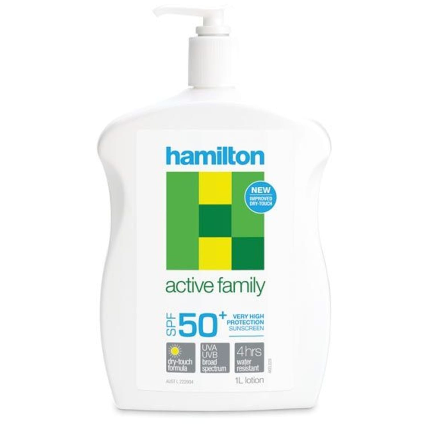 Hamilton Sunscreen 7230 Active Family Spf50+ 1l Lotion - Impact