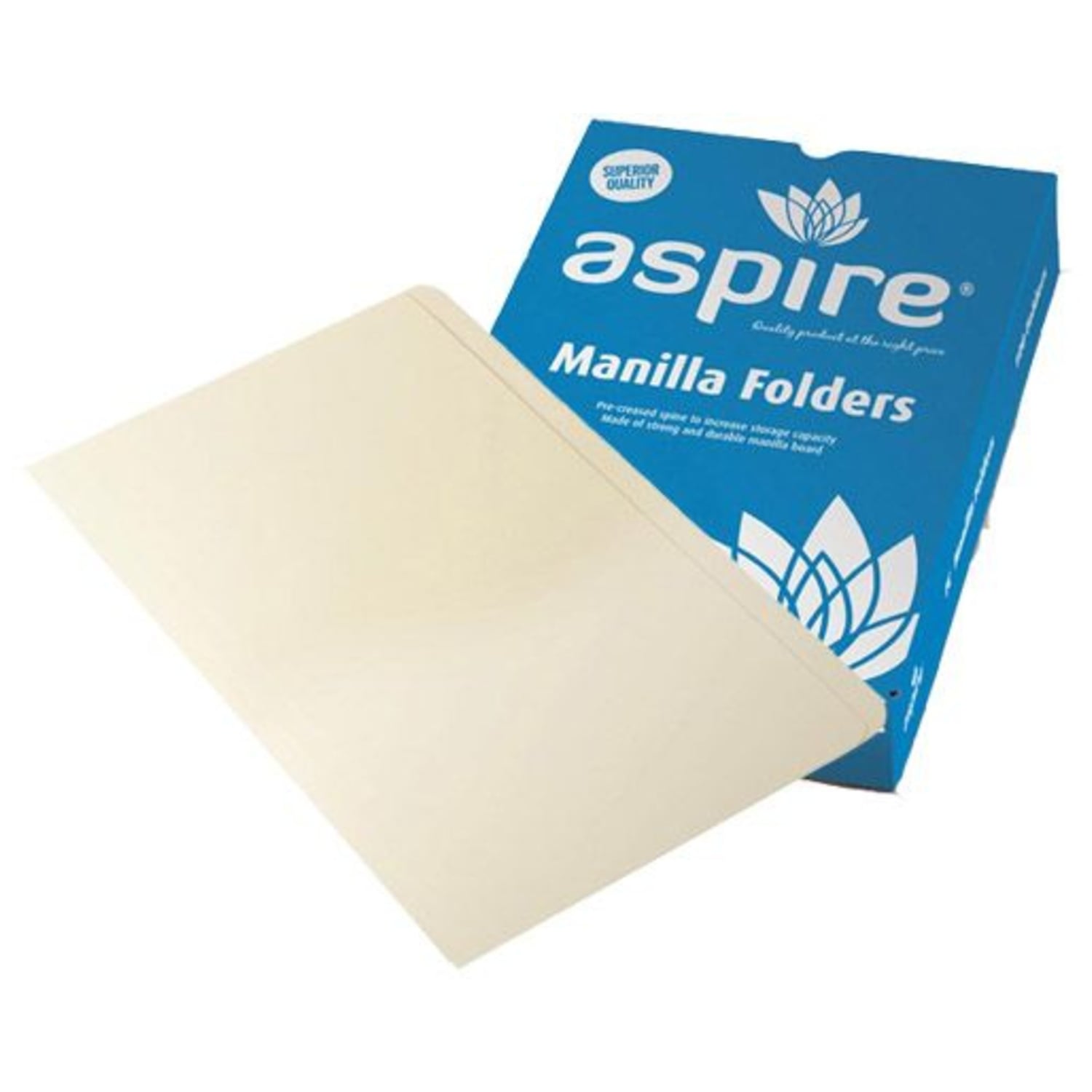 Aspire Manilla Folder A4 Buff 100 Pack - Impact