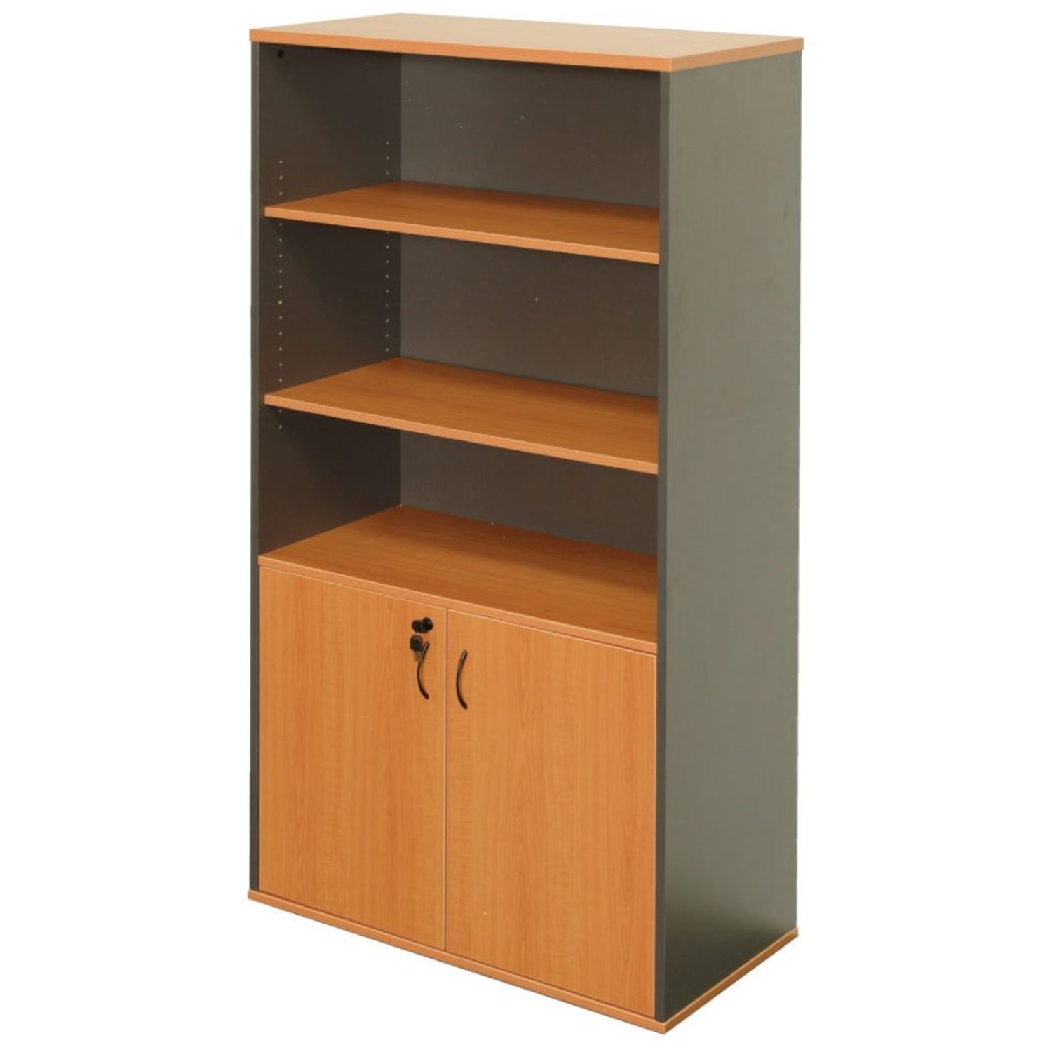 Rapid Worker Lockable Wall Unit Cupboard/Bookshelf 900W x 450D x 1800H ...