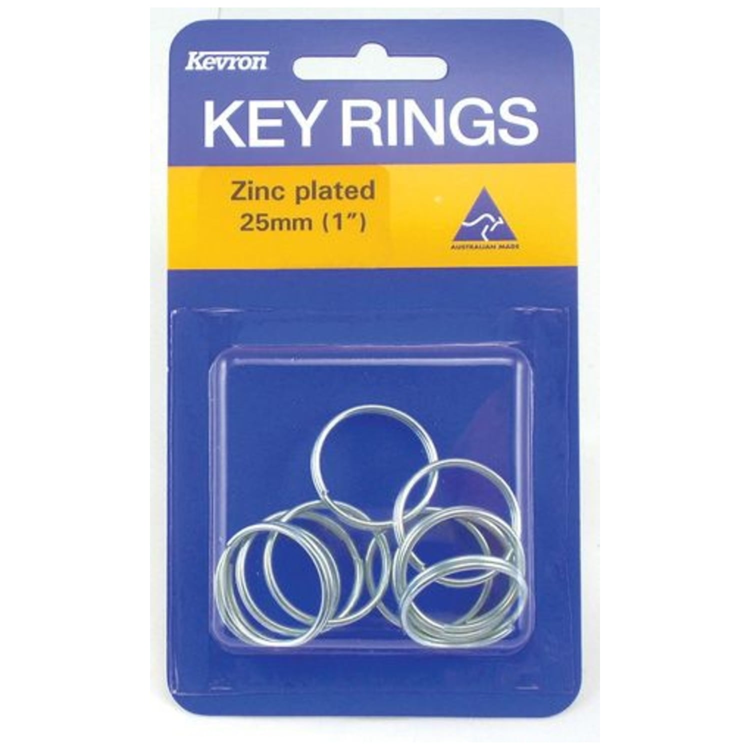 Keyring 25mm Plated Rings Pkt 10 - Impact