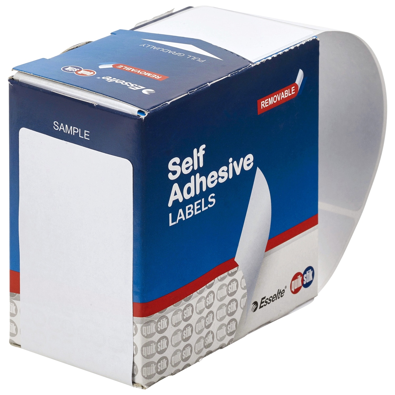 Quikstik Label Dispenser Rectangle 44x89mm White 100 Labels - Impact