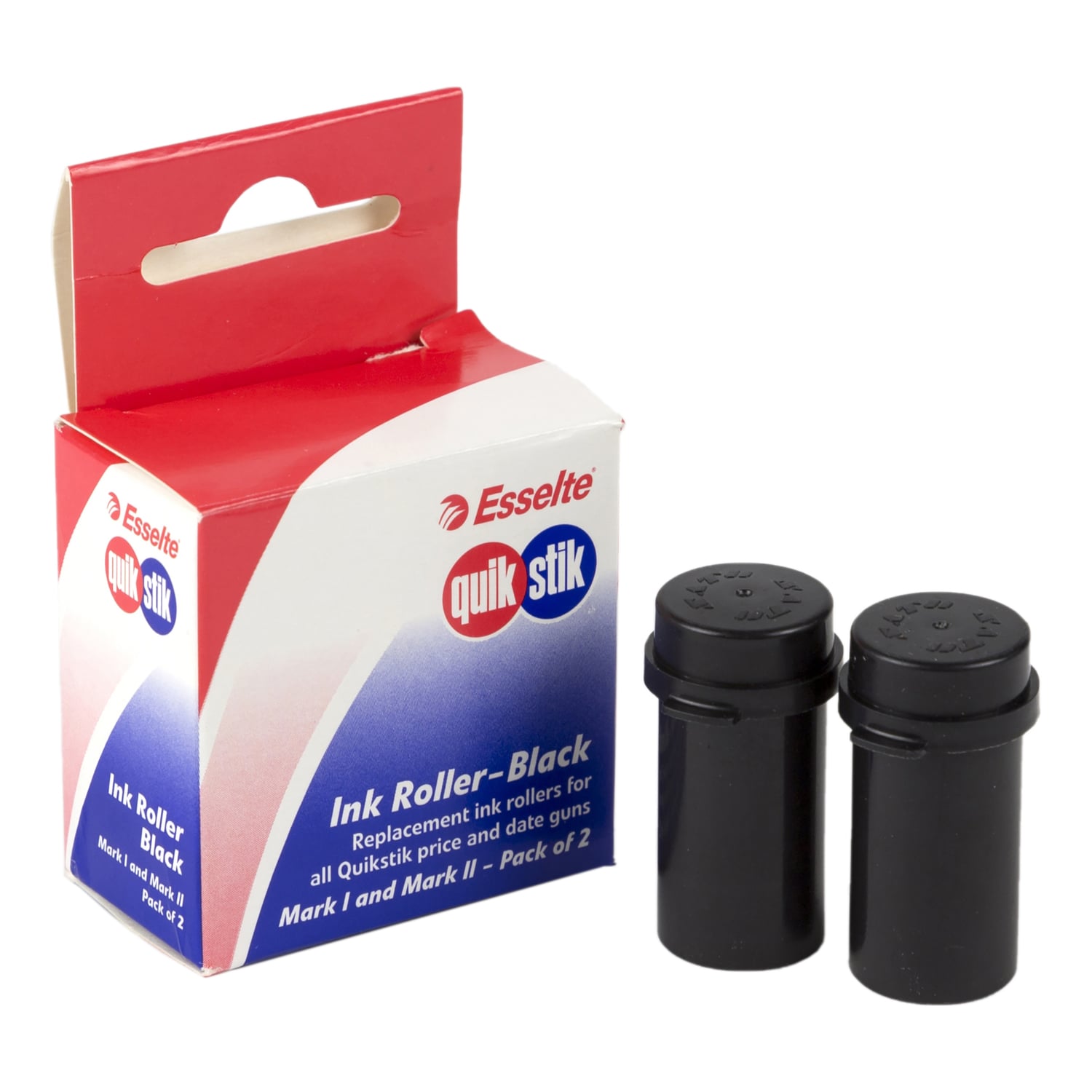 Quikstik Ink Rollers Black Pack of 2 - Impact