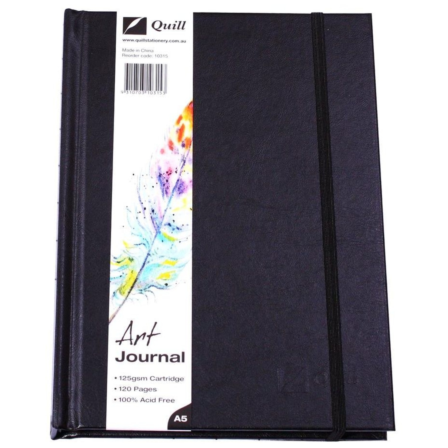 Quill Visual Art Diary A5 125gsm With Elastic - Impact