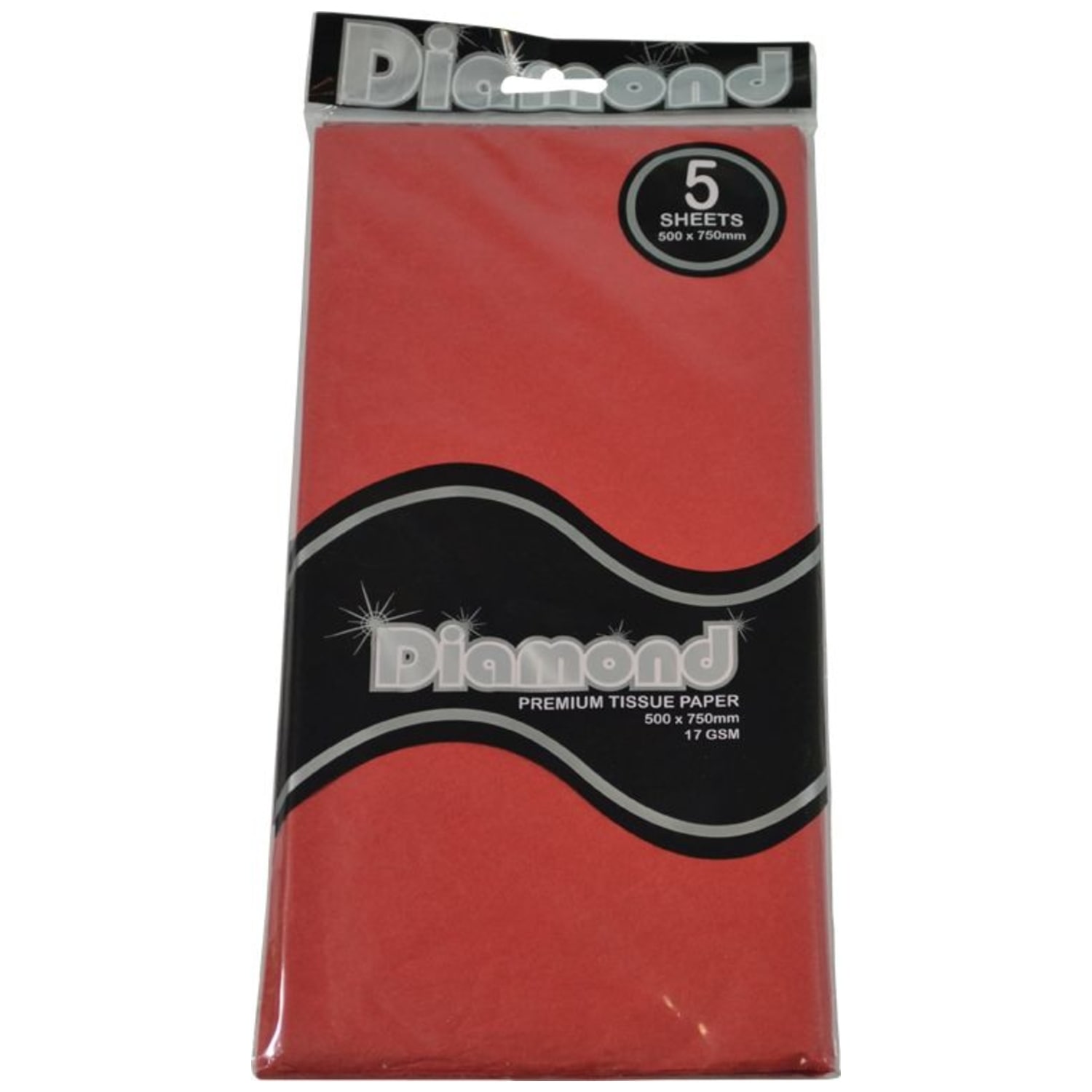 Tissue Paper Diamond 5 Sheets Red - Impact