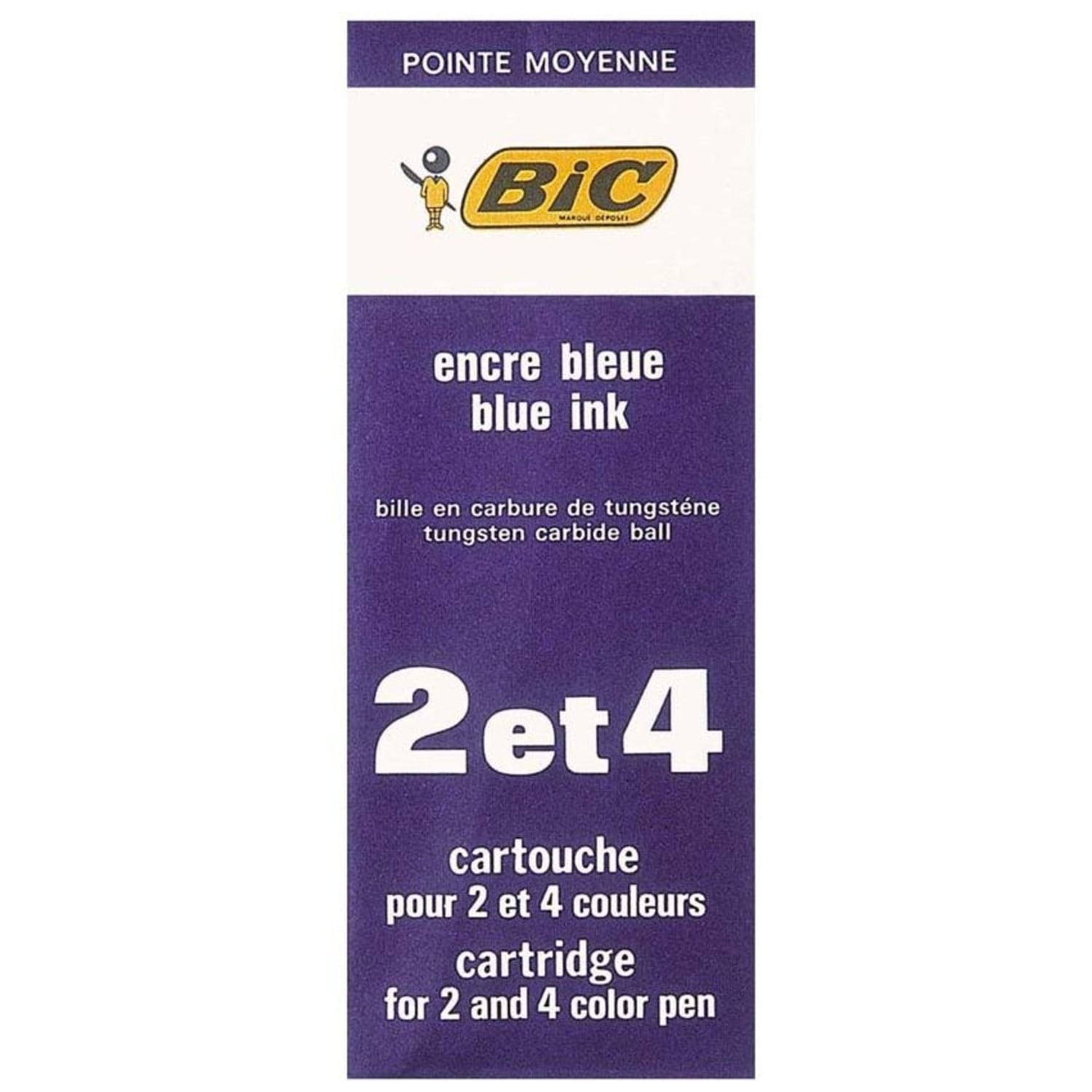 Bic 4 Colour Blue Pen Refill - Sold Each - Impact