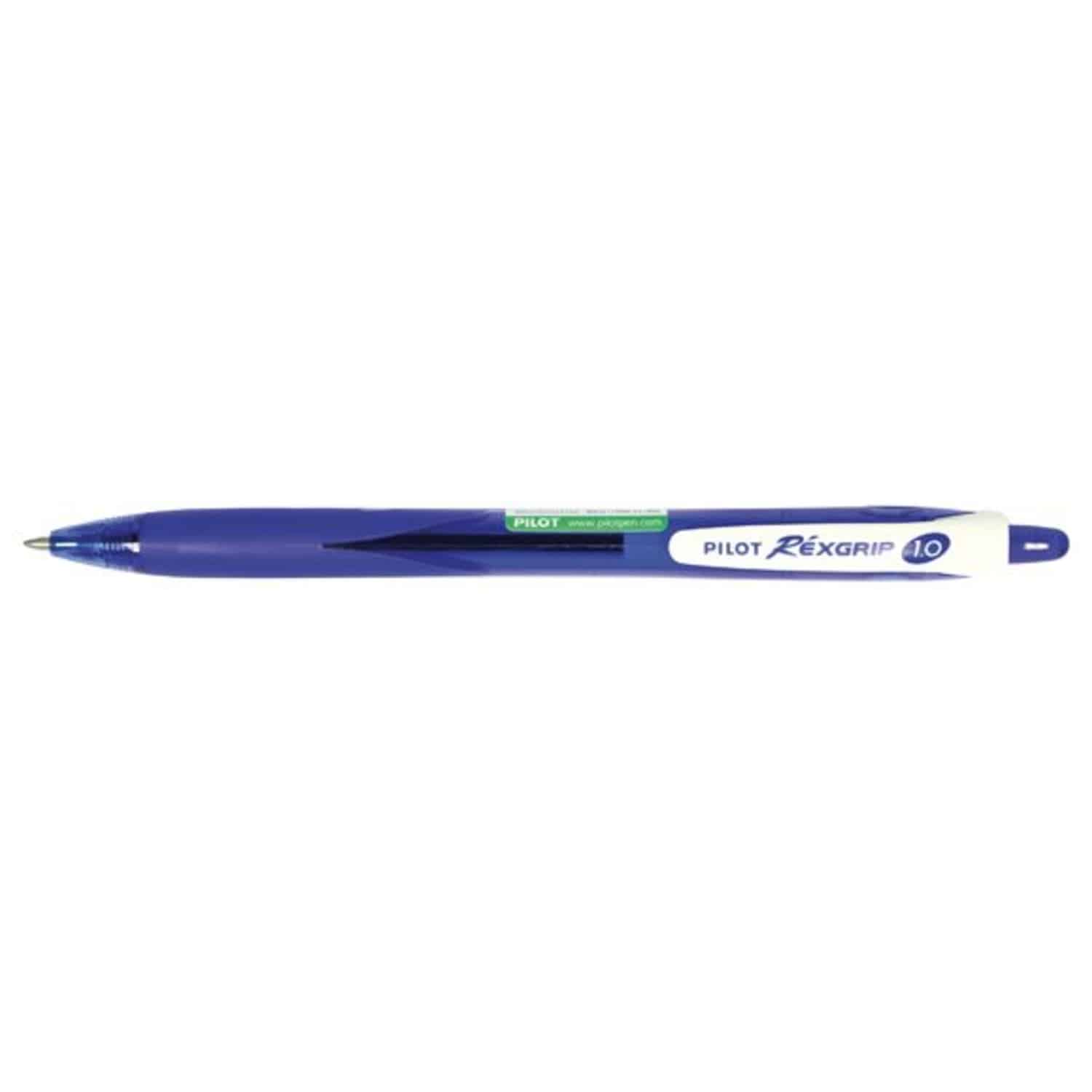 Pilot Rexgrip BegreeN Retractable Ballpoint Pen Medium Blue - Sold Each ...