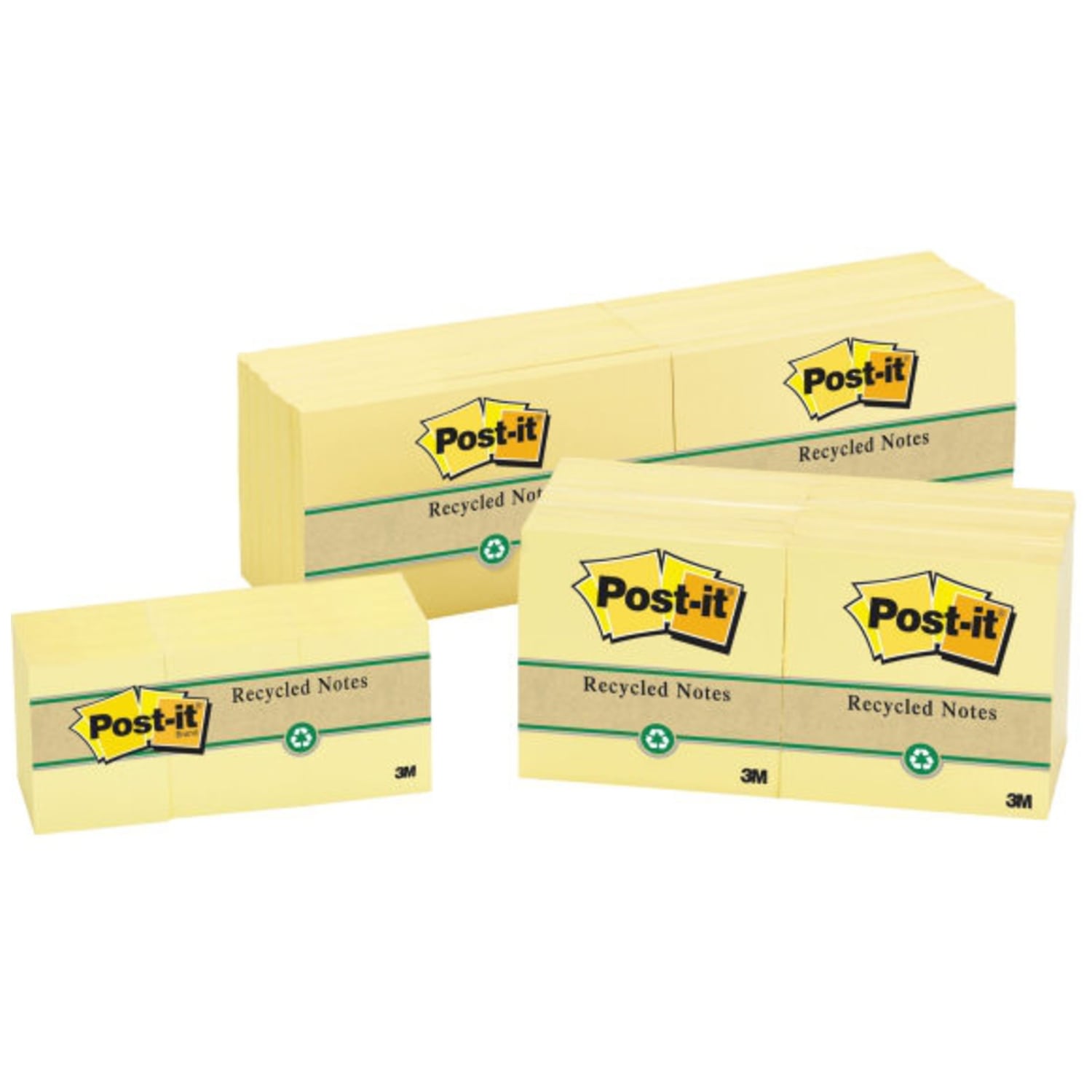 Post-It Notes 655 76x127m 100% Recycled Yellow - Sold Each - Impact