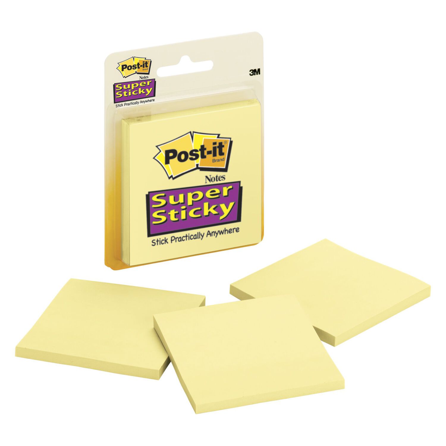 Post-It Notes Super Sticky 3321-SSCY 76x76mm Canary Yellow Pack Of 3 ...