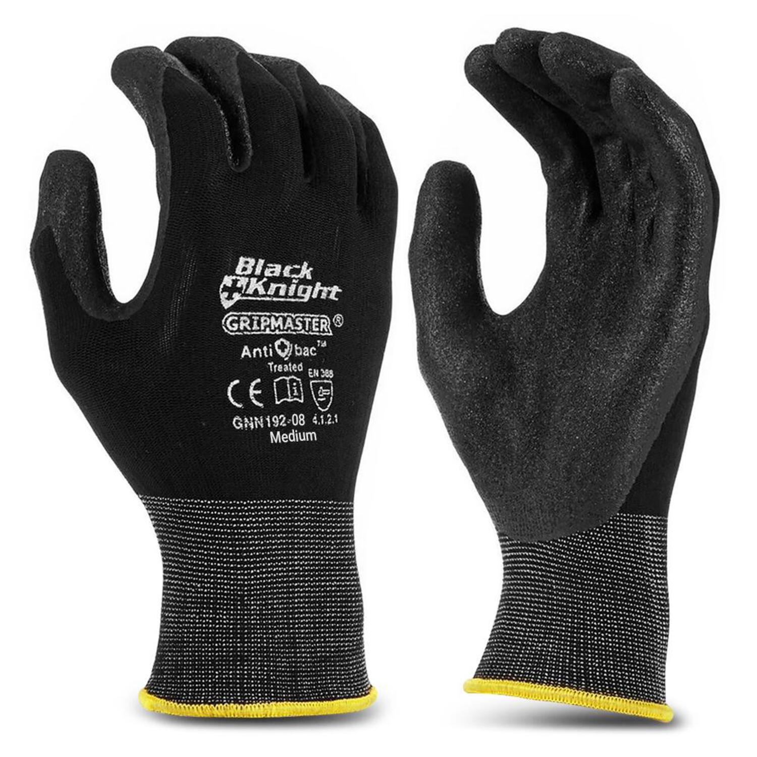 Black Knight Grip Master Gloves - Size 8 Medium - Impact
