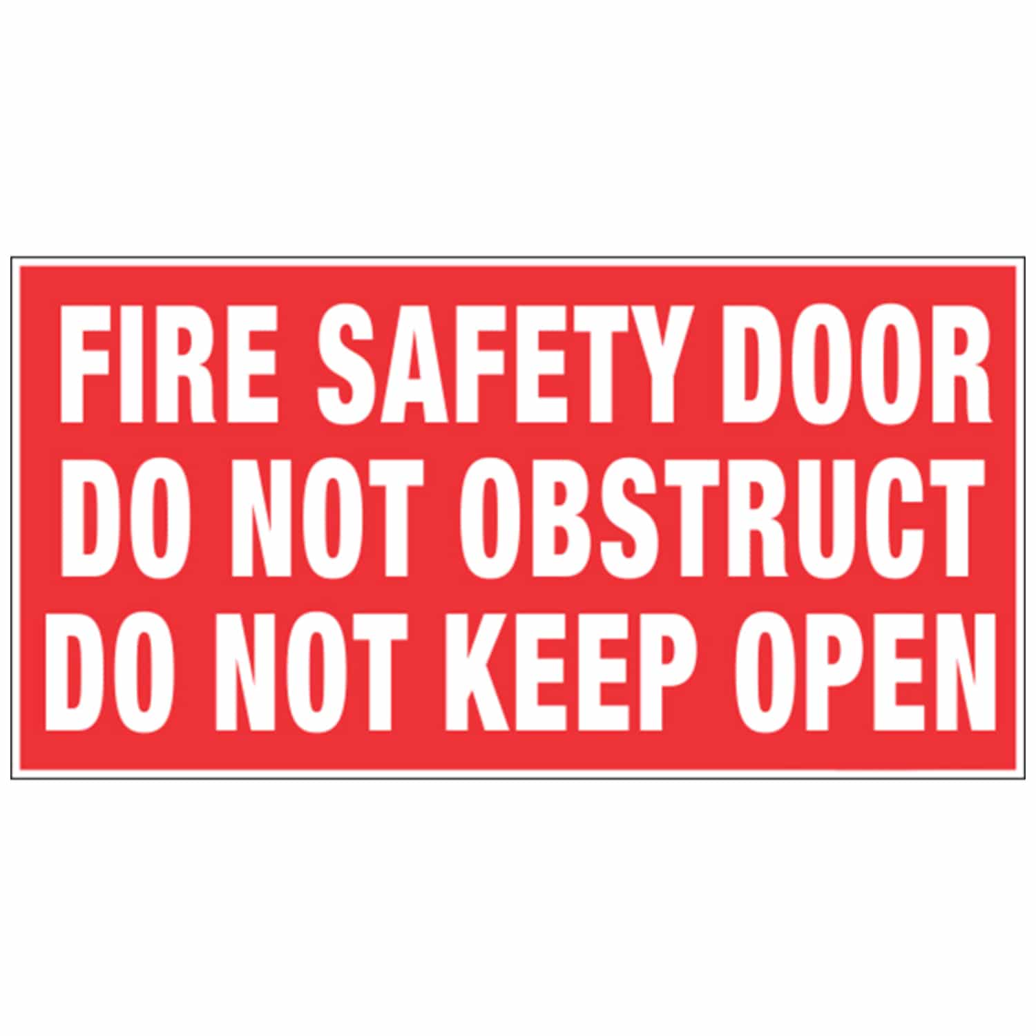 Safety Sign - Emergency Fire Exit Do Not Block - 255mm X 300mm ...