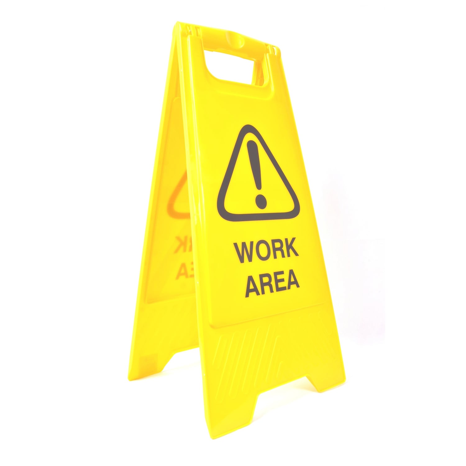Cleanlink Work Area Safety Sign Yellow - 32 x 31 x 65cm - Impact