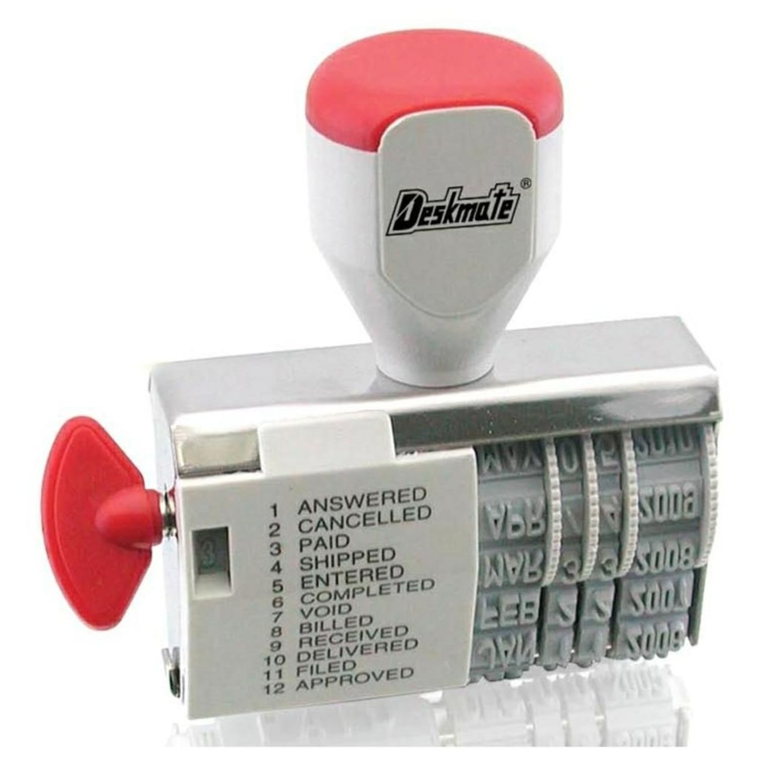 Deskmate Rubber Stamp Dial-A-Phrase Dater - Impact