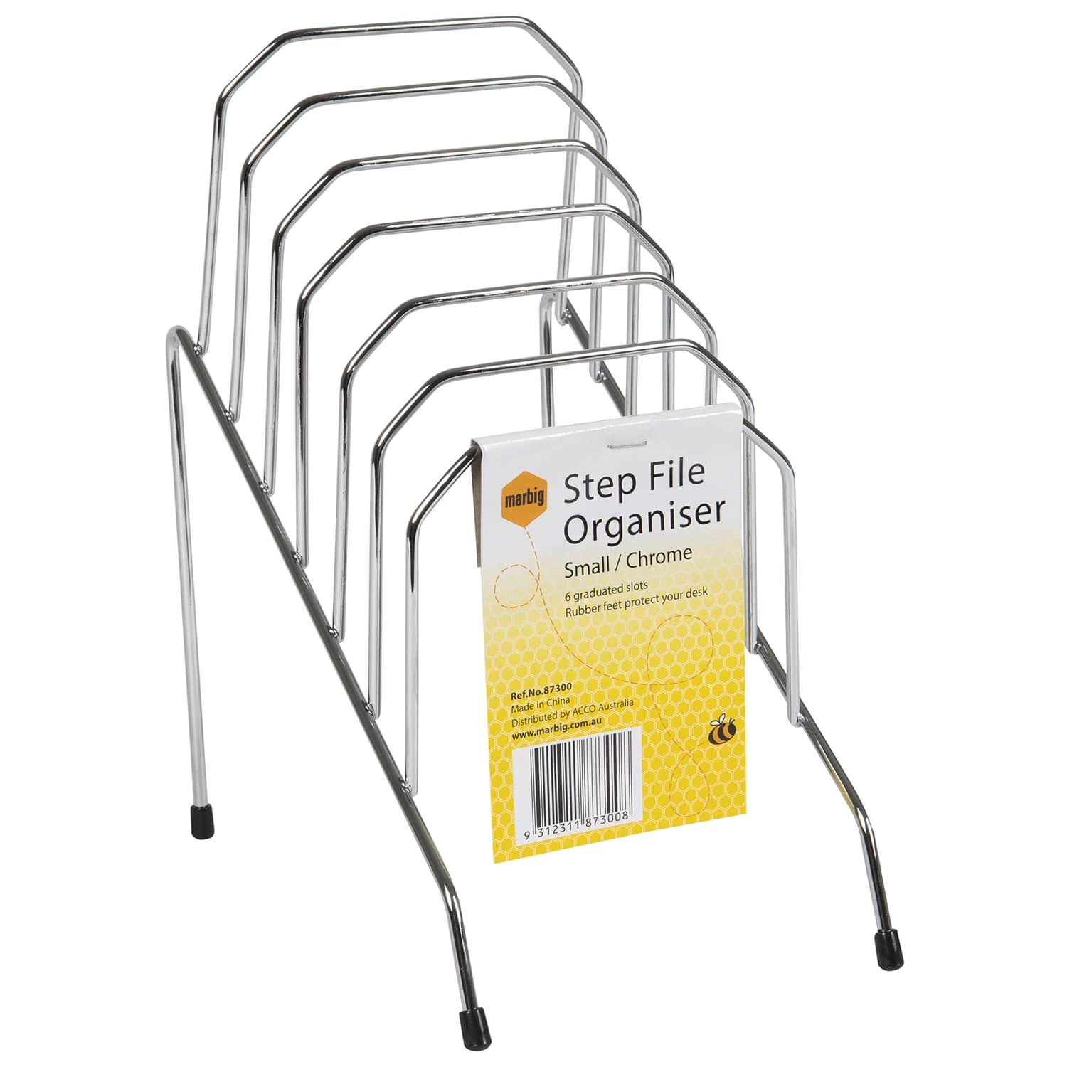 Marbig Step File Wire Toast Rack Organiser Small Silver - Impact