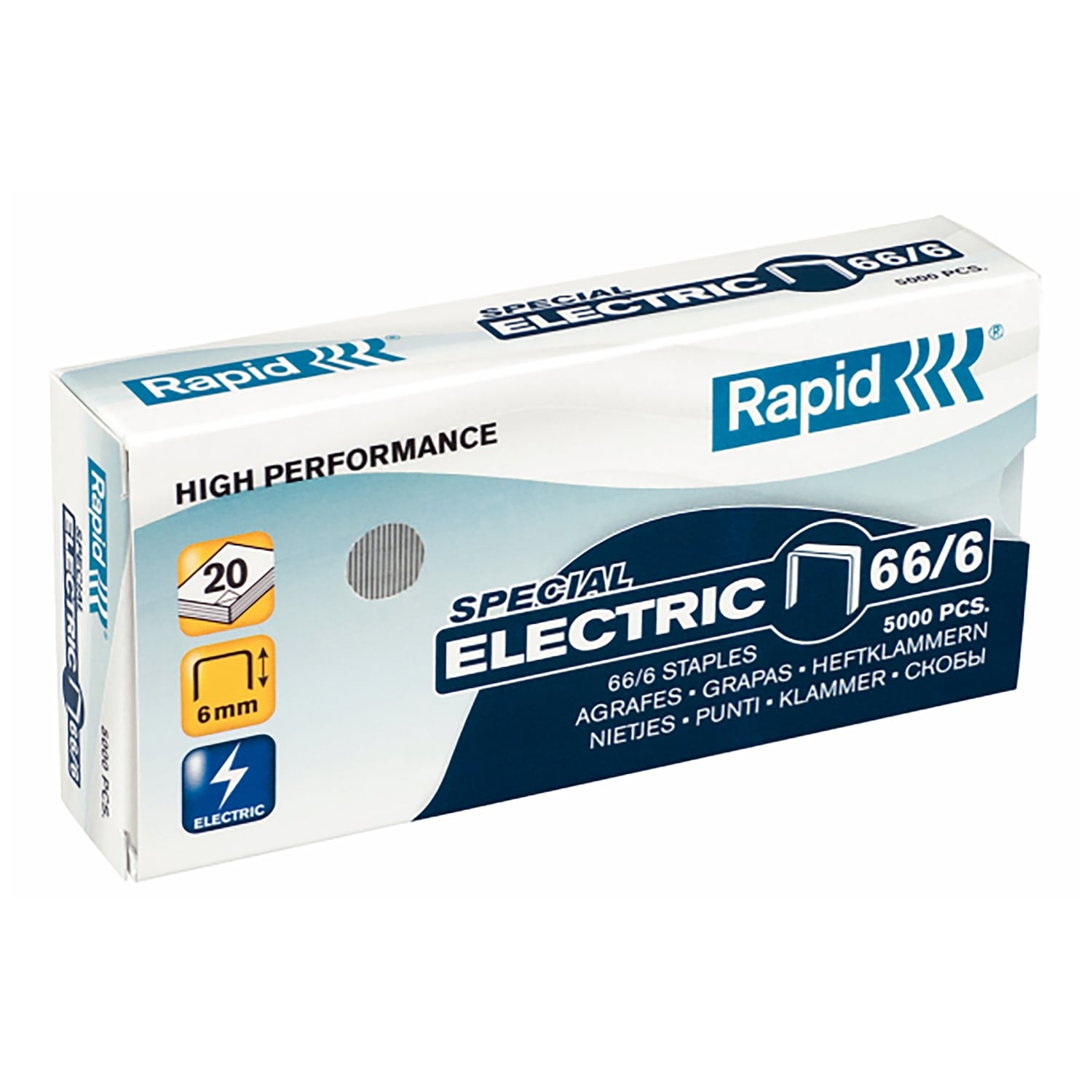 Rapid Electric Staples 66/6mm Pack of 5000 - Impact