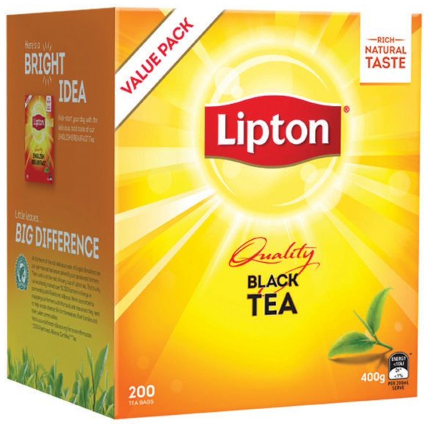 Lipton Black Tea Tagged Teabags 200 Pack - Impact