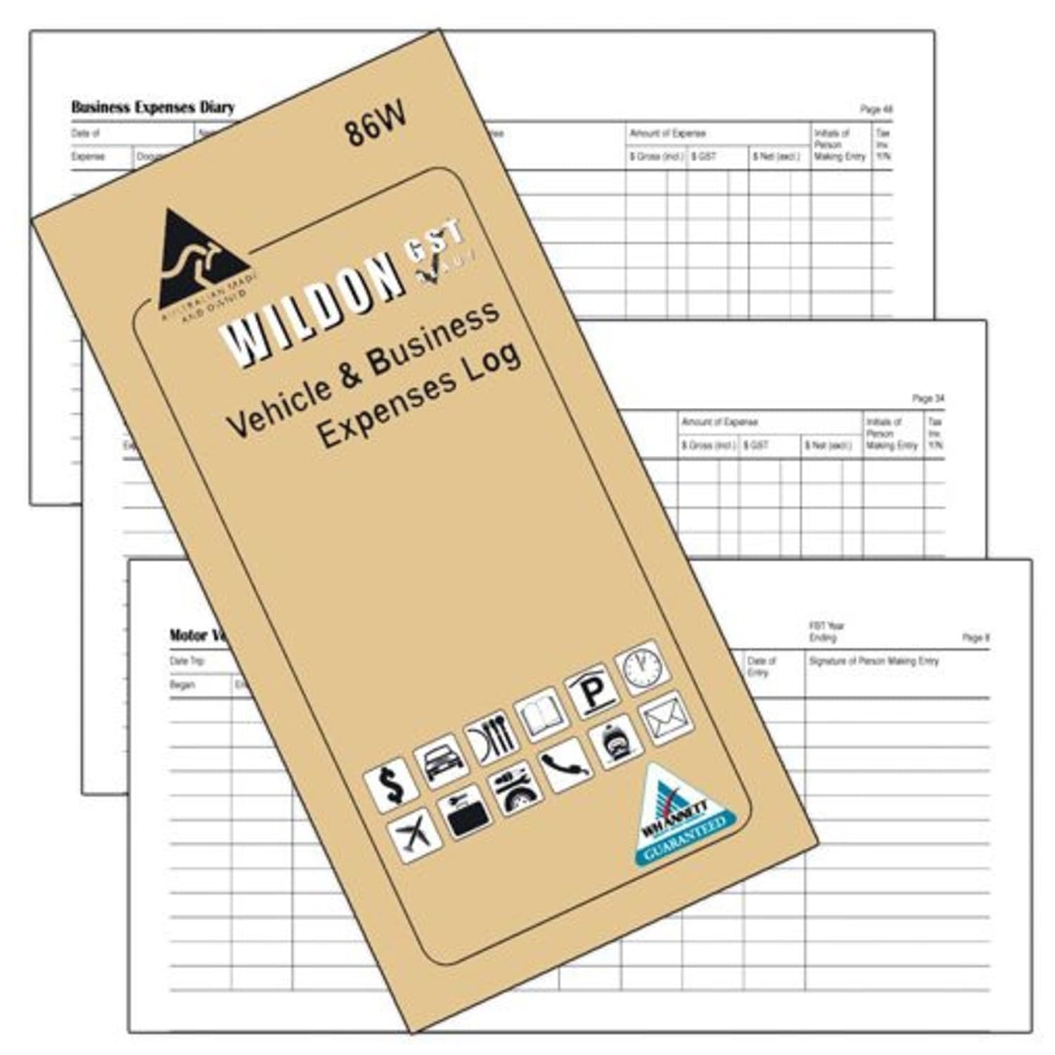 Wildon Vehicle & Business Log Book 86w - Impact