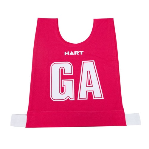 HART Mock Mesh Netball Bibs Junior - Hot Pink/White Letters - Impact