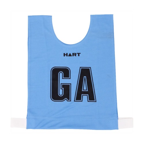 HART Mock Mesh Netball Bibs Junior - Sky Blue/Black Letters - Impact