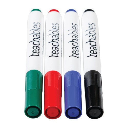 Teachables Whiteboard Markers Chisel - Pack of 4 Assorted - Impact
